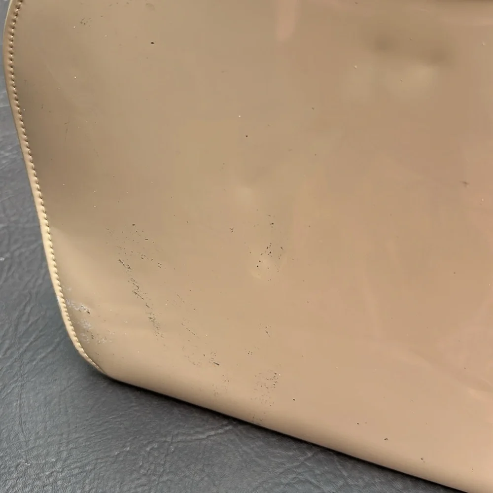 Vintage | Bags | Vintage Stylemark Cream Patent Leather Handbag Purse ...